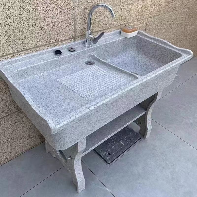 Ceramic Wash Basin Integrated Wash Basin Laundry Basin With Washboard ...