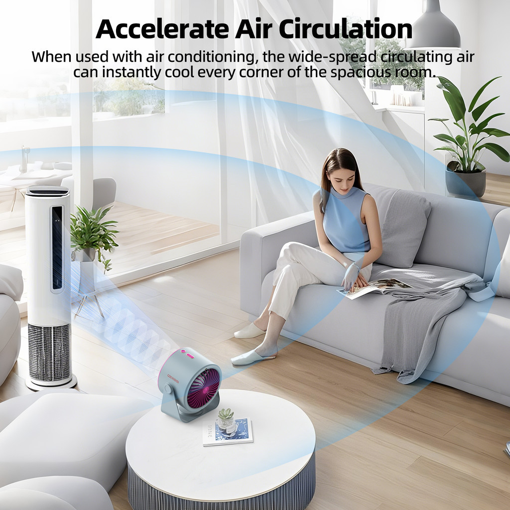 GOOJODOQ 2025 New High Speed Desktop Fan 100 Speed Digital LED Display ...