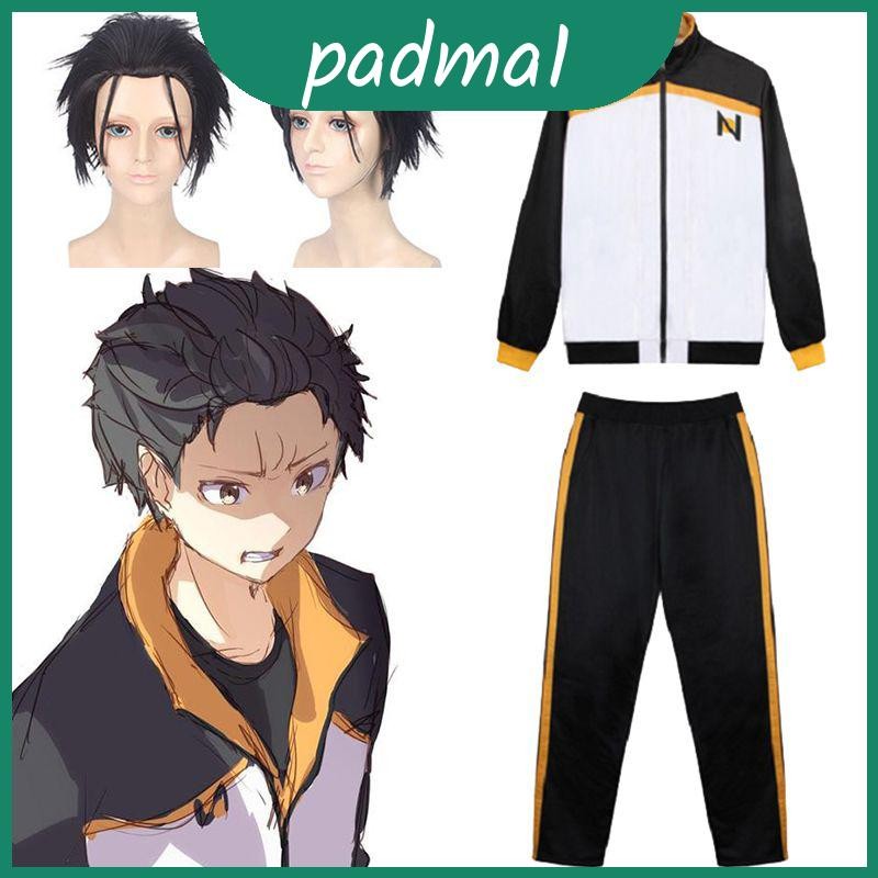 Natsuki Unique Rezero Subaru Cosplay Costume Set In Elegant White And ...