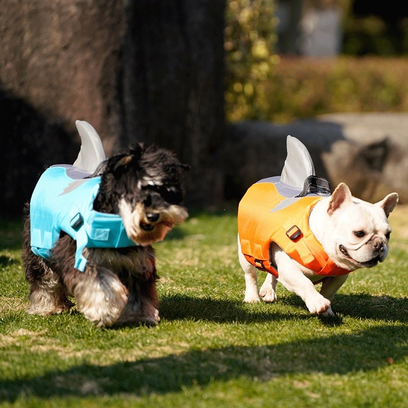 Shark Swimsuit Dog Life Jacket Vest Safety Clothing Pet Shark Vest for ...