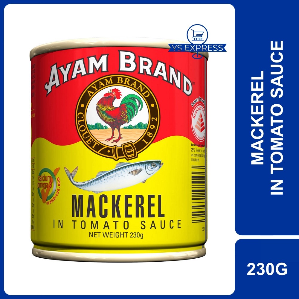 AYAM BRAND Mackerel in Tomato Sauce 230G - Ikan Mackerel Dalam Sos Tomato | Shopee Malaysia
