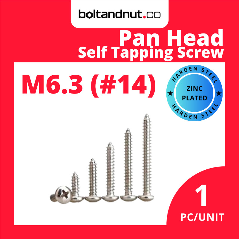 Phillips Pan Head Self Tapping Screw | Harden Steel | Nickel Plating ...