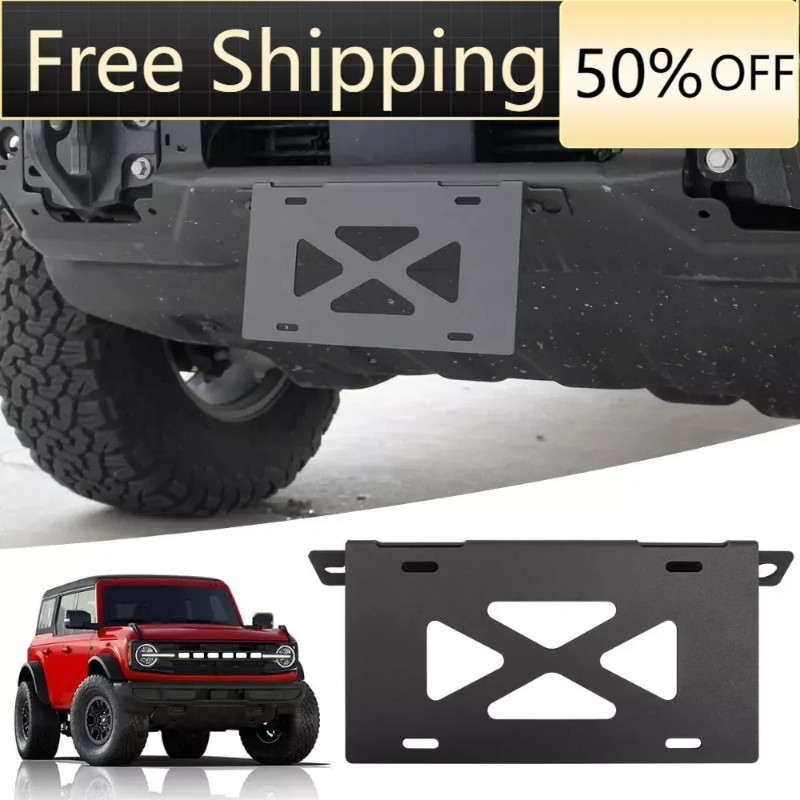 Bronco Car License Plate Holder Frame for 2021-2023 Ford Bracket Base ...