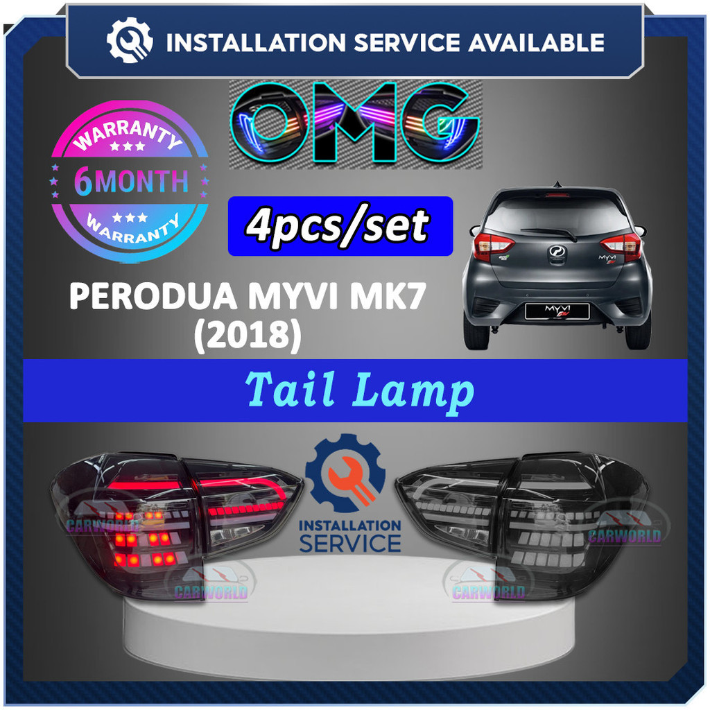 [Installation Provided]PERODUA MYVI GEN3 2018-2025 MK7 SMOKE DESIGN ...