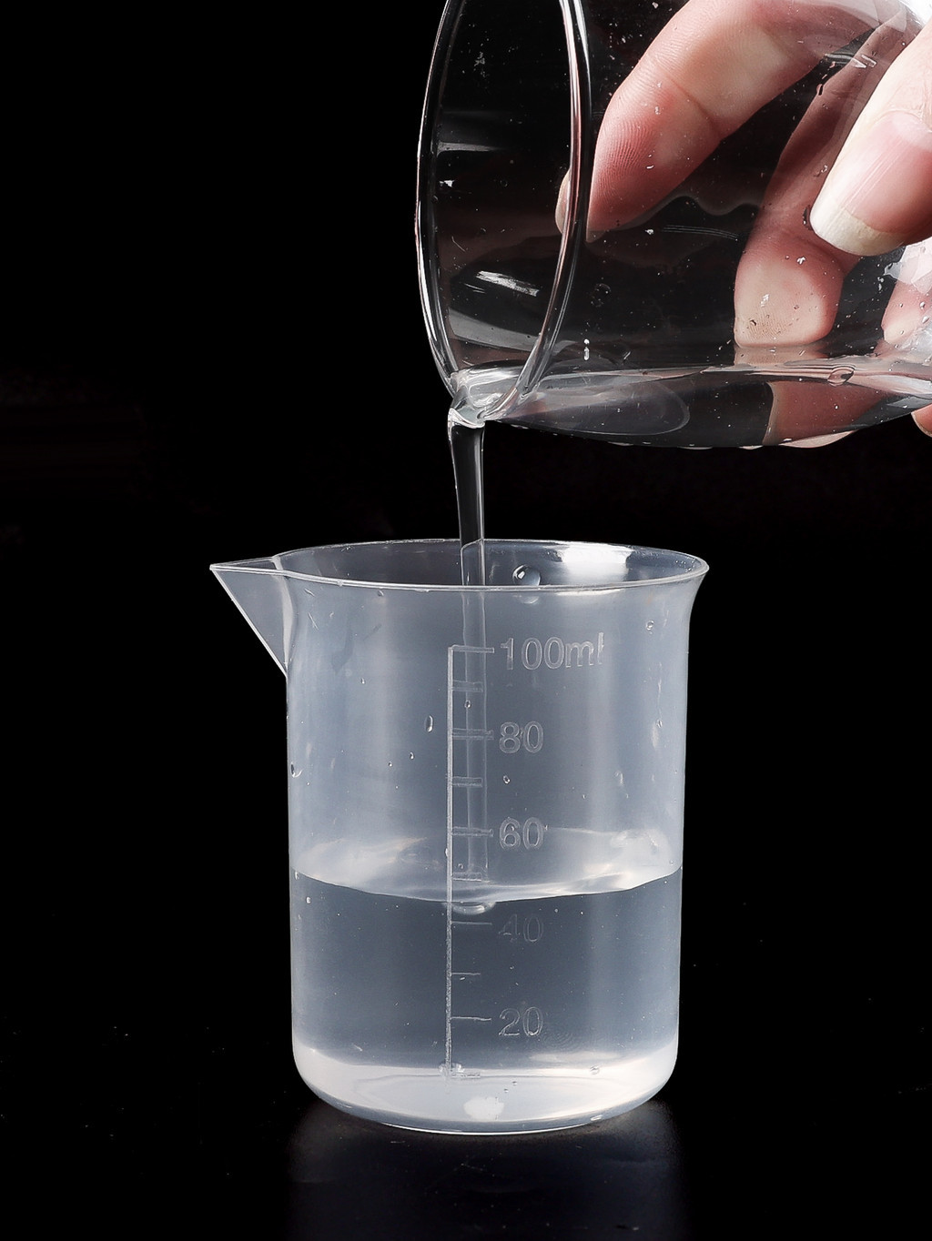 100ml Graduated Measuring Cups - Transparent Plastic Scale Beaker Cup ...