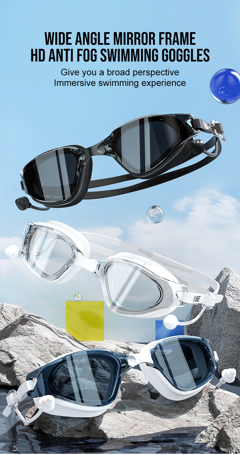 ROMII Goggle Swimming Adult Anti-Fog Waterproof Pool Training Swim ...