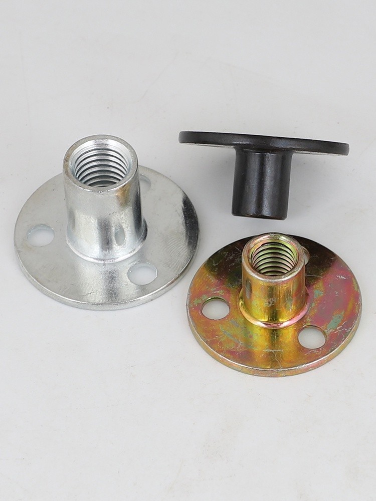 [MX1] Iron Plate Nut Sofa Foot Locking Nut Galvanized Three-Hole Nut ...