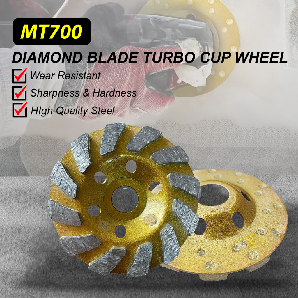 4"inch Diamond Cup Wheel Angle Grinder Cut Wheel Blade Turbo Rim (MT700 ...