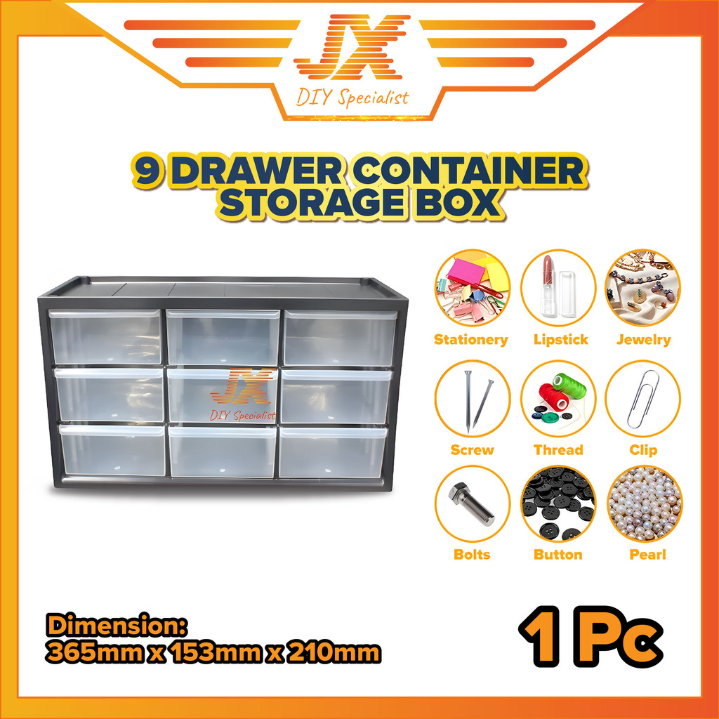 Multipurpose 9 Compartment Storage Drawer Cabinets Almari Hardware ...