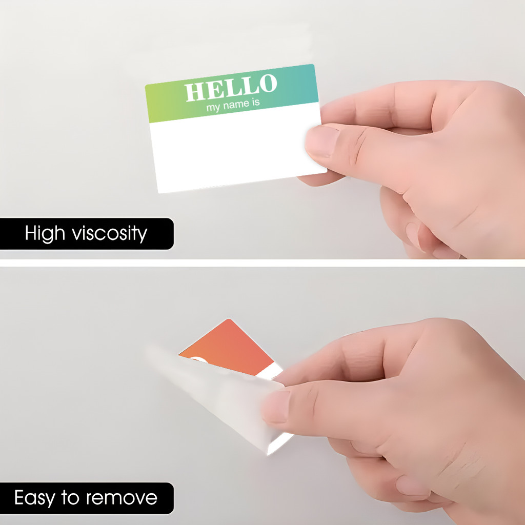 10 Sheets/pack Hello My Name is Stickers Red,Colorful Badge Labels ...