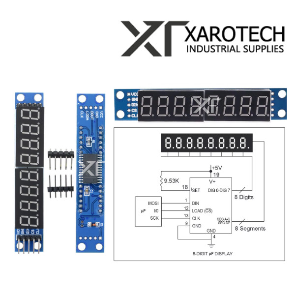 MAX7219 Led Module 8-Digit 7 Segment Digital LED Display Tube MCU | Shopee Malaysia