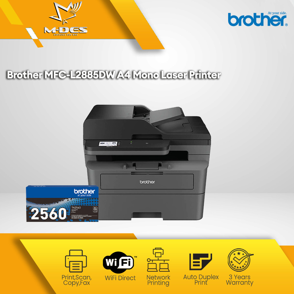 Brother MFC-L2885DW All in One Mono Laser Printer / Auto Duplex Print ...