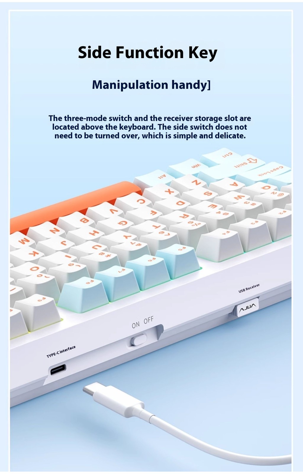 AULA S98 PRO Customized Mechanical Keyboard 2.4g Wireless Three Mode Bluetooth Gasket Structure ...