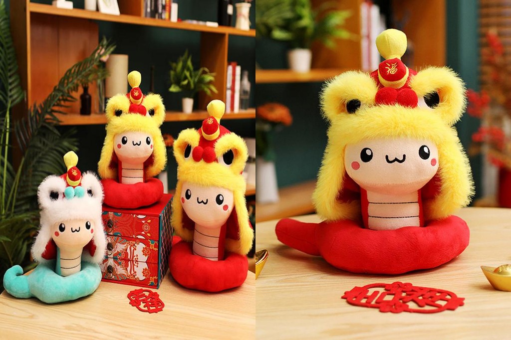 Snake Symbol Plush Doll Chinese New Year Plush Chinese Zodiac Snake ...