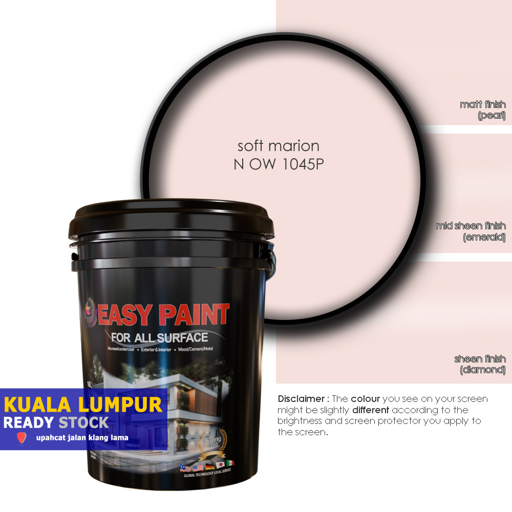 18 Liter - SOFT MARION N OW 1045P, Easy Paint All Surface for interior ...