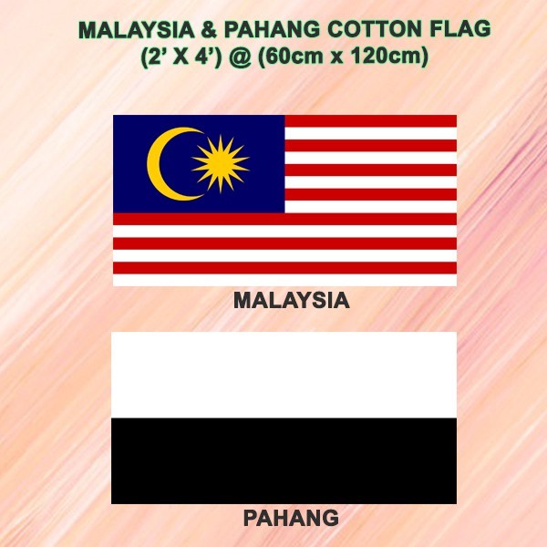in stock Bendera Malaysia Pahang Cotton Flag 2'x4' (60cm x 120cm ...
