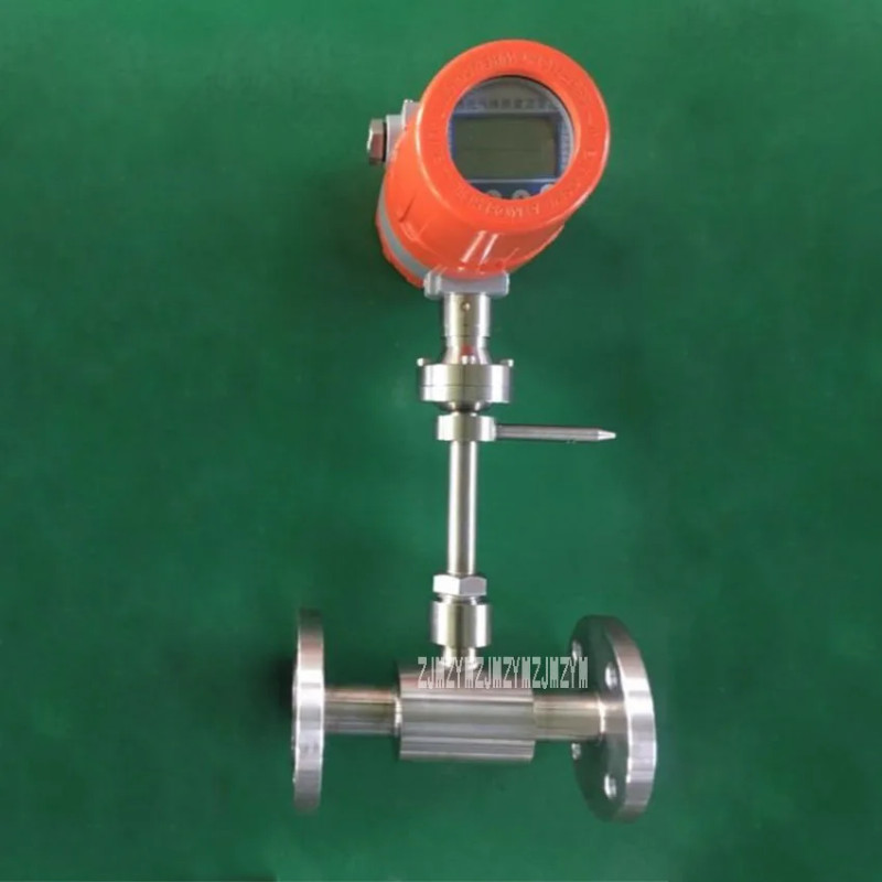 DN25 Flange Integrated Thermal Mass Flow Meter Air Flow Mass Meter LCD ...