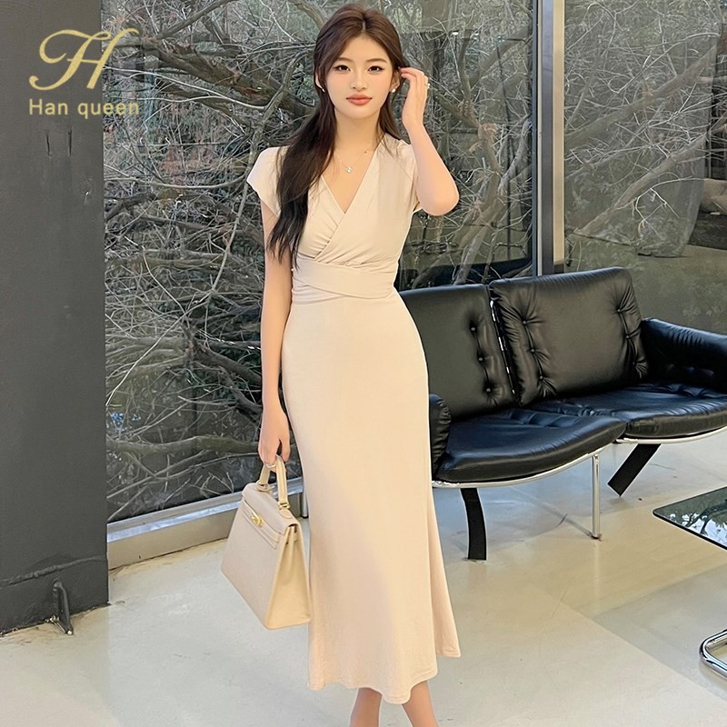 H Han Queen New Women's Summer Simple Vintages Office Bodycon Pencil ...