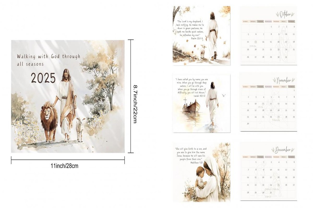 Spiritual Devotion Organizer 2025 2025 Jesus Wall Calendar Religious ...