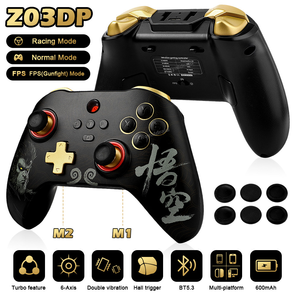 Z03DP Black Myth Wukong Gamepad 800Hz Wireless Dual Vibration Gaming ...