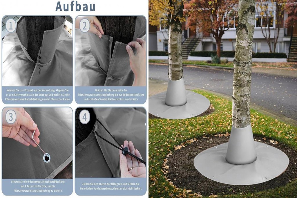 ongong Winter Tree Root Protector Winter Tree Root Insulation 3-layer ...