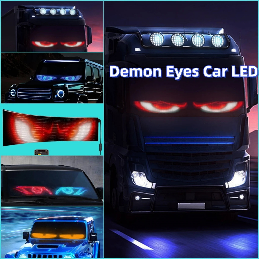 LED Car Truck Evil's Eye Light DIY Programmable Sign Animation LED ...