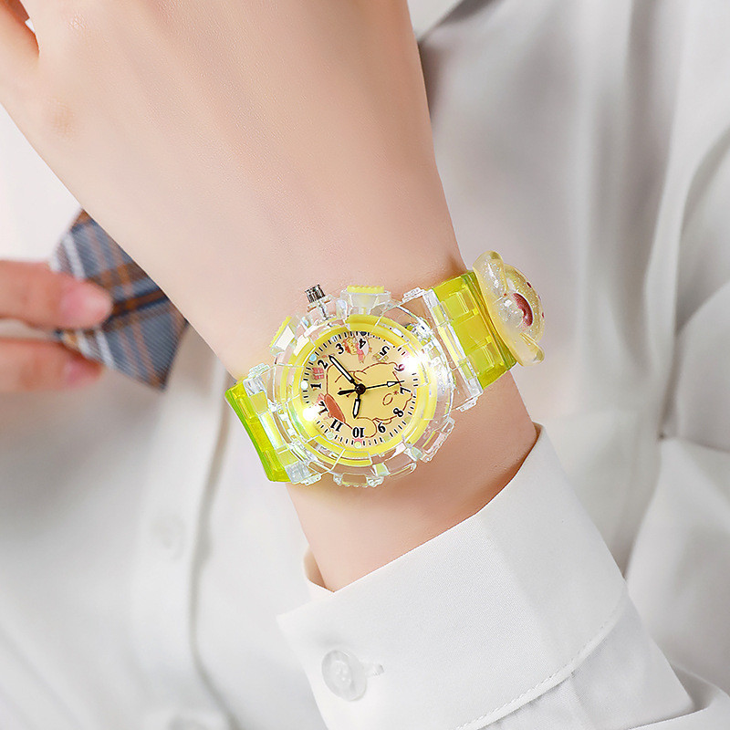 New Sanrio Kawaii Anime Luminous Led Watch Cinnamoroll Kuromi My Melody ...