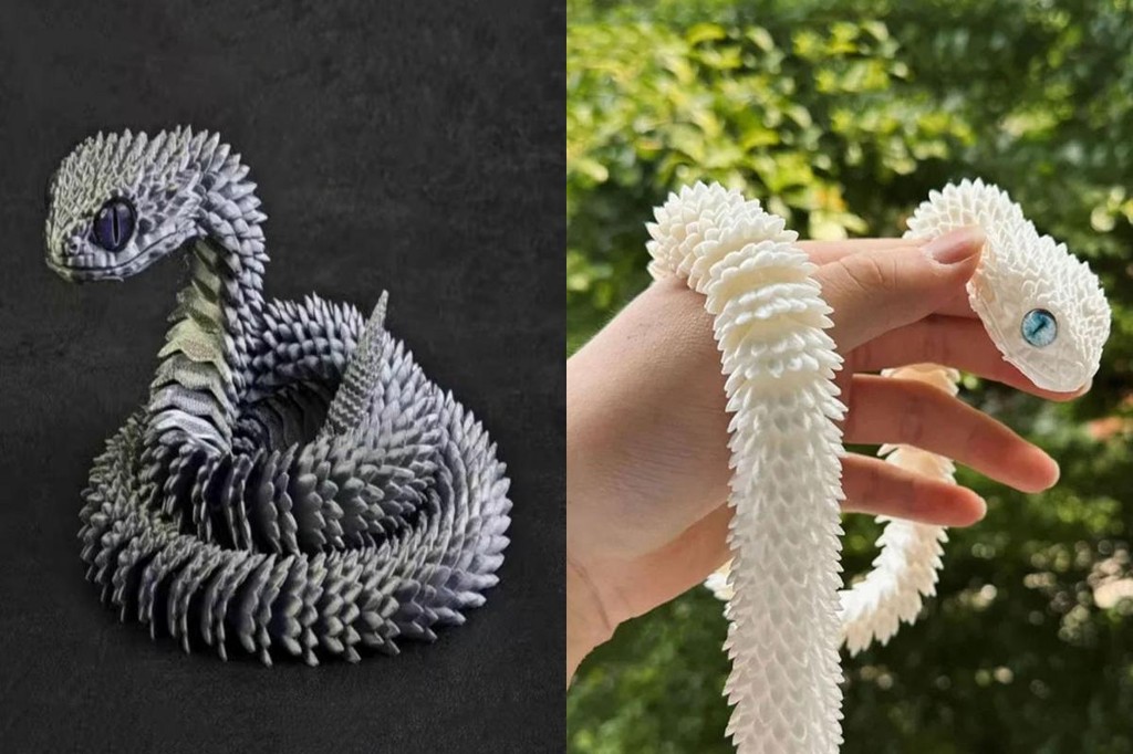 ag Lightweight Snake Figurine Lifelike Snake Sculpture Articulated ...