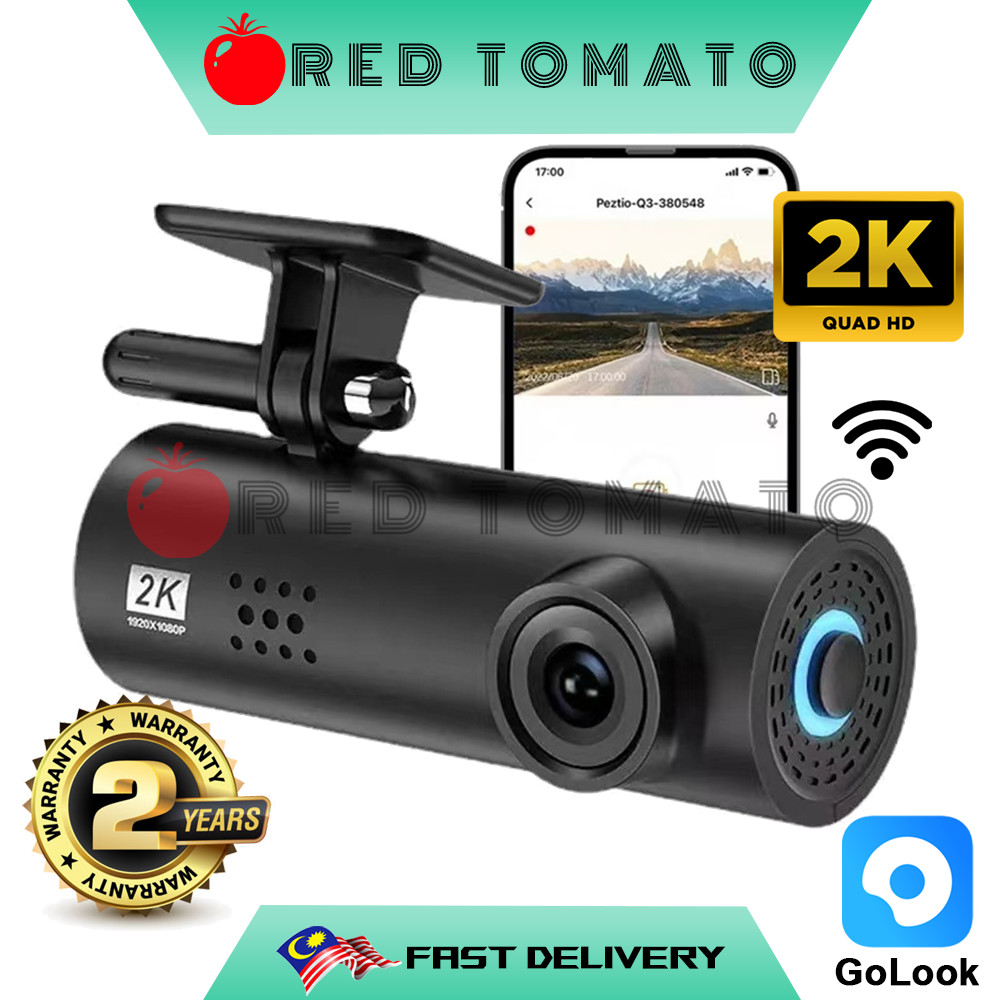 REDE TOMATO 24H Record 2K Full HD 1080P WiFi DashCam Car Camera Night ...