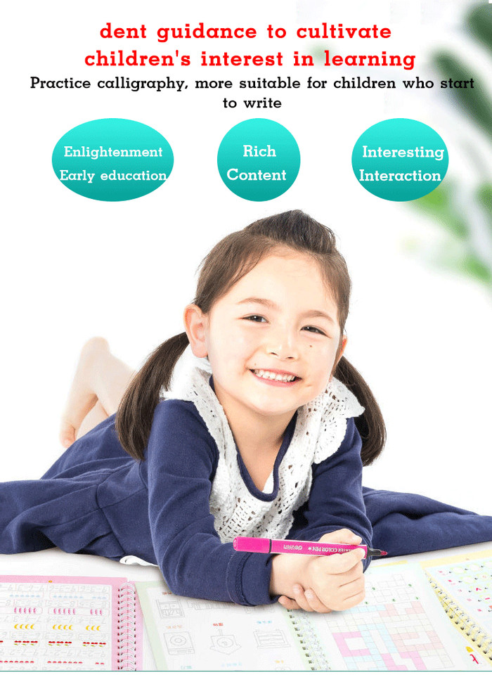 Magic Practice Learning Character Concave Groove Lettering Stickers ...