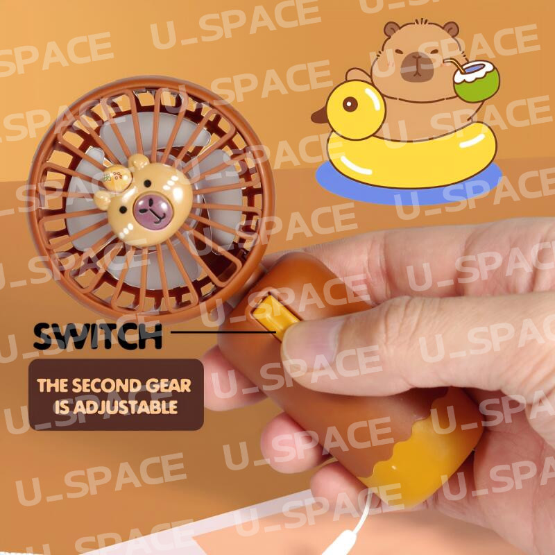 USB Mini Fan Kuromi Capybara Portable Cinnamoroll Melody Kipas Mini ...
