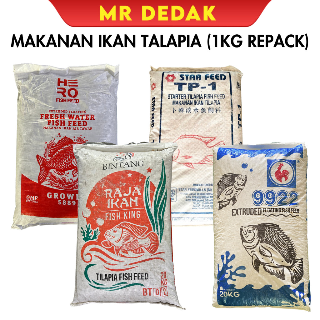 [1KG] [REPACK] DEDAK IKAN TALAPIA | MAKANAN IKAN TALAPIA KELI KELAH ...