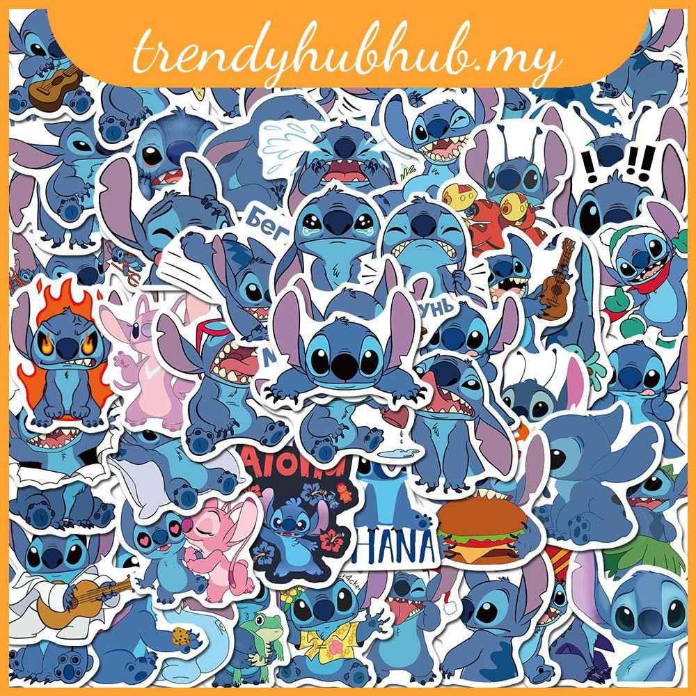 50pcs/set Lilo Stitch Stickers Waterproof DIY Laptop Skateboard Bike ...