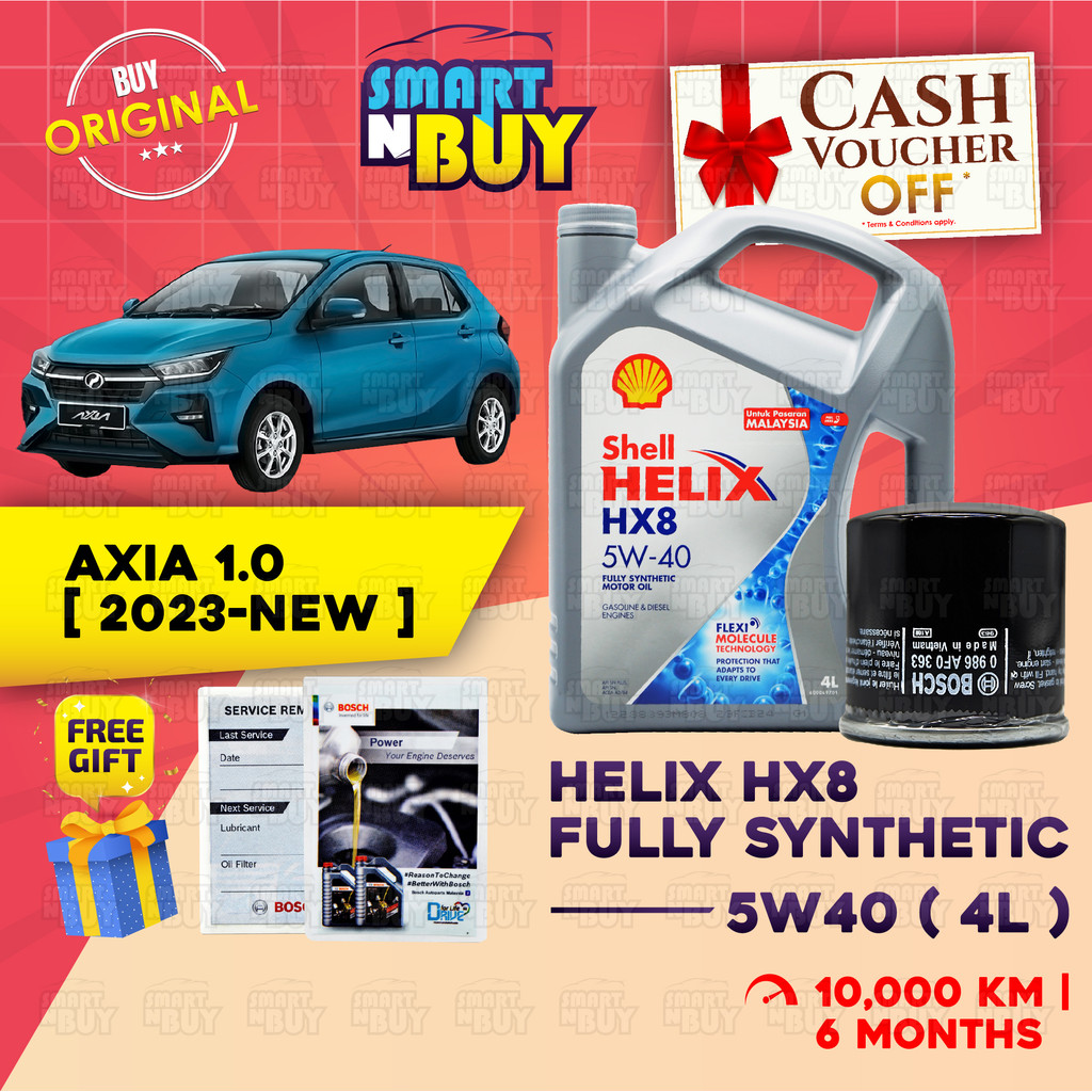 Shell Engine Oil 5W40 Fully Synthetic Original Minyak Hitam Kereta ...