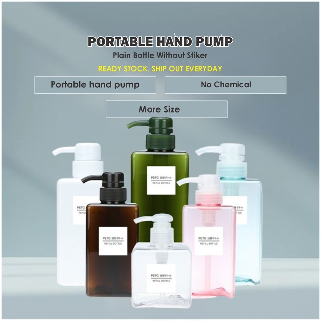 BC Travel Hand Pump Soap Dispenser Shampoo Shower Gel Bottle Reusable ...
