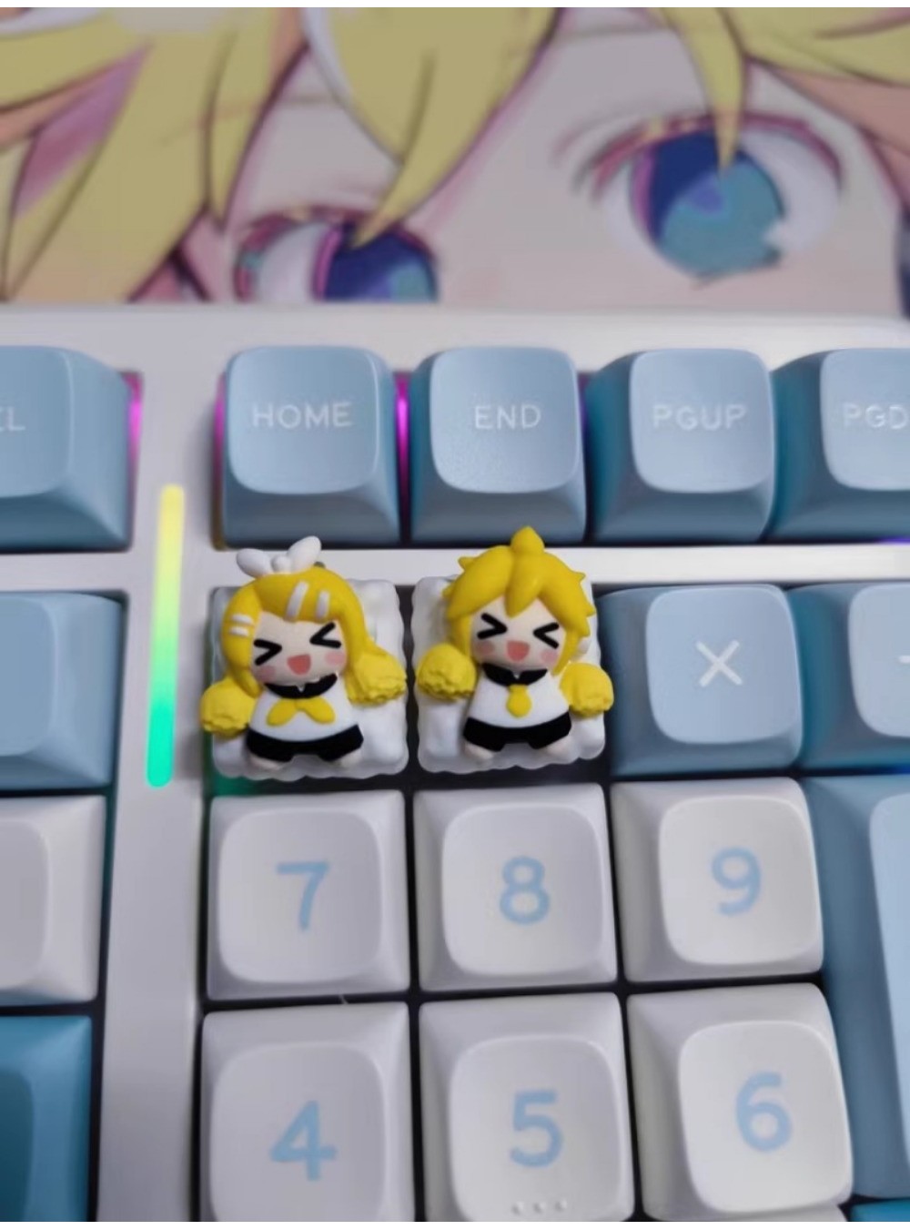 Miku Keycap Cute Cartoon 3D Creative Cute MX Switch Mechanical Keyboard ...