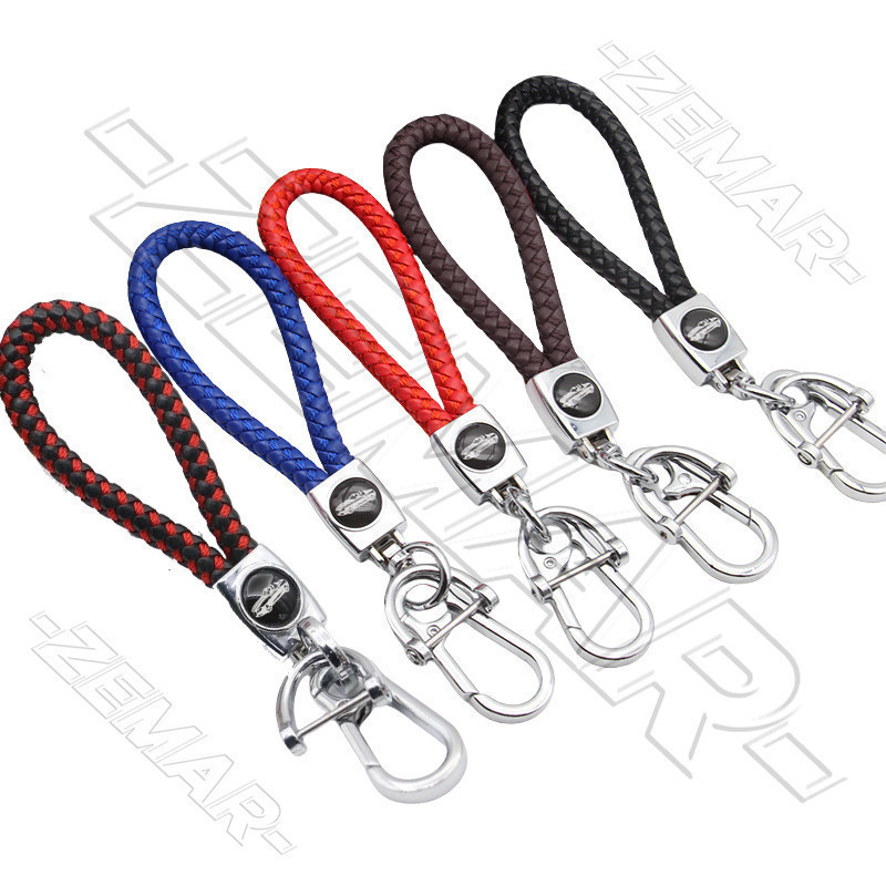 Haval Woven Leather Rope Car Keychain Motorcycle Key Holder Fashion ...