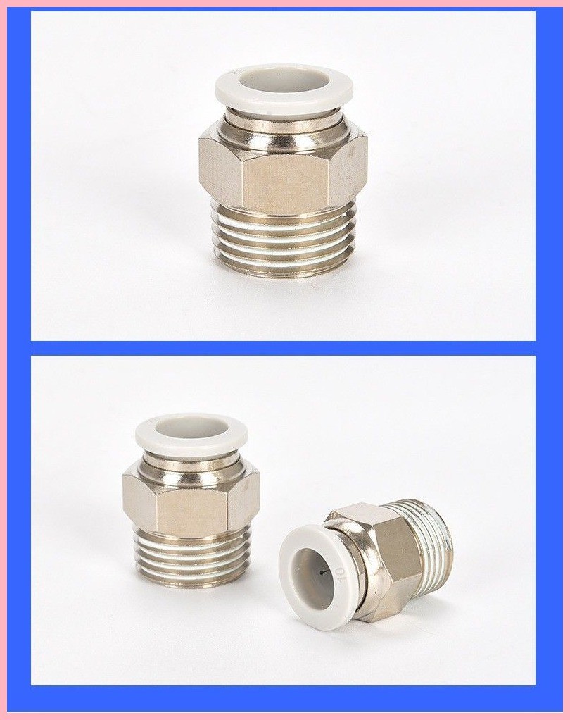 P PC Connector Trachea Male Threaded Straight-through High Pressure ...