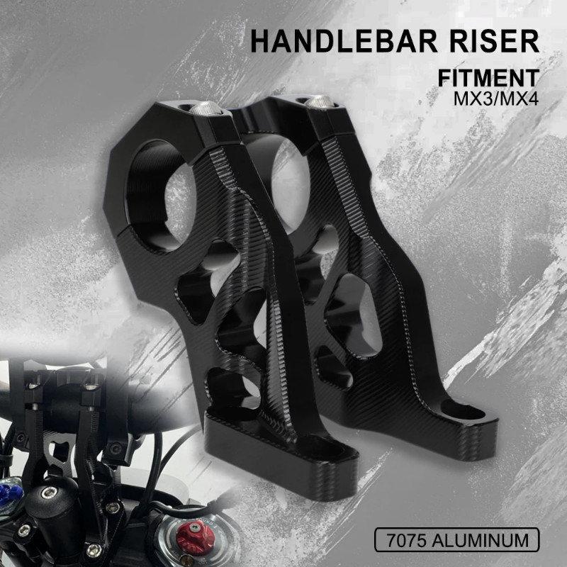 Handlebar Riser Head Up Raiser Adapter Aluminum Motorcycles Accessories ...