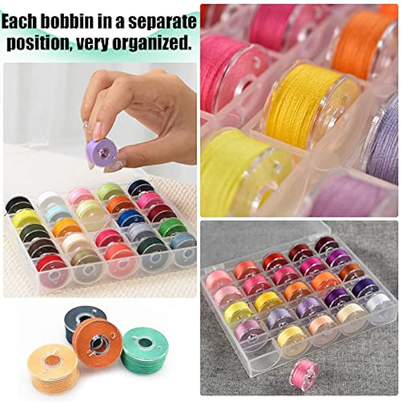 25Pcs Empty Bobbins Plastic Storage Home Sewing Accessories Tools Old ...