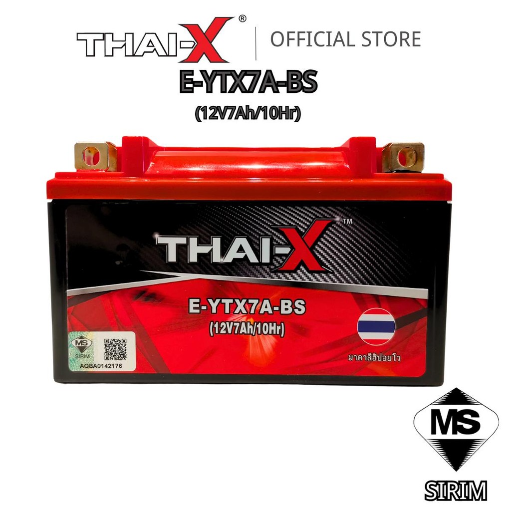 THAI-X YTX7A Motorcycle Battery VF3i 185 KARISMA VZ125 SYM MODENAS ...