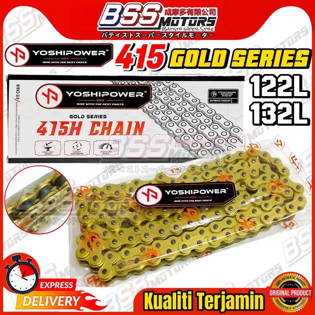 YOSHIPOWER 415H Motorcycle Chain Rantai Motor Tebal ORIGINAL Gold ...