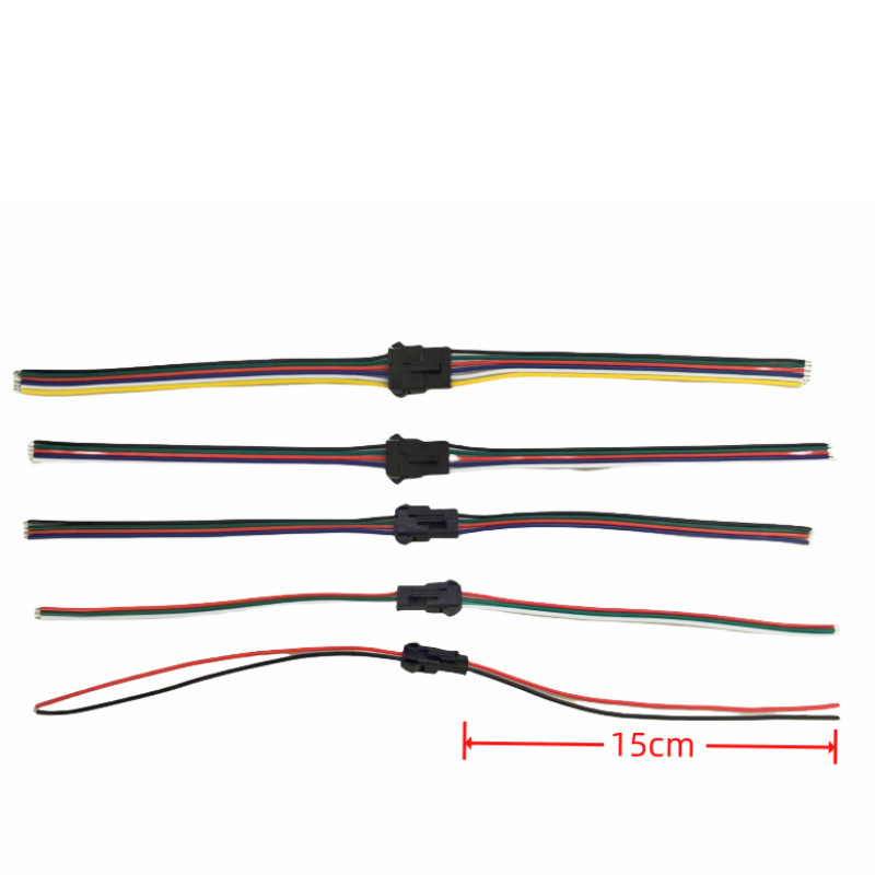 10Pairs JST SM 2P 3P 4P 5P 6Pin Plug Socket Male to Female Wire ...