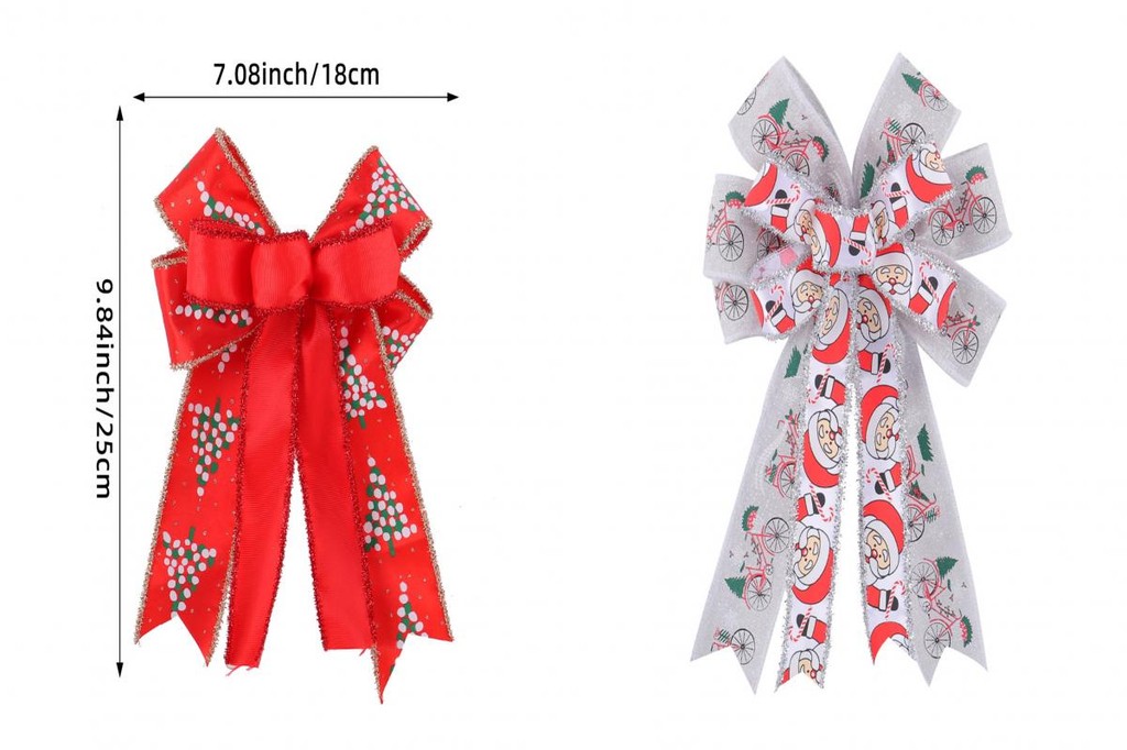 BN Festive Hanging Bows Commercial Holiday Bows Handmade Christmas Bow ...