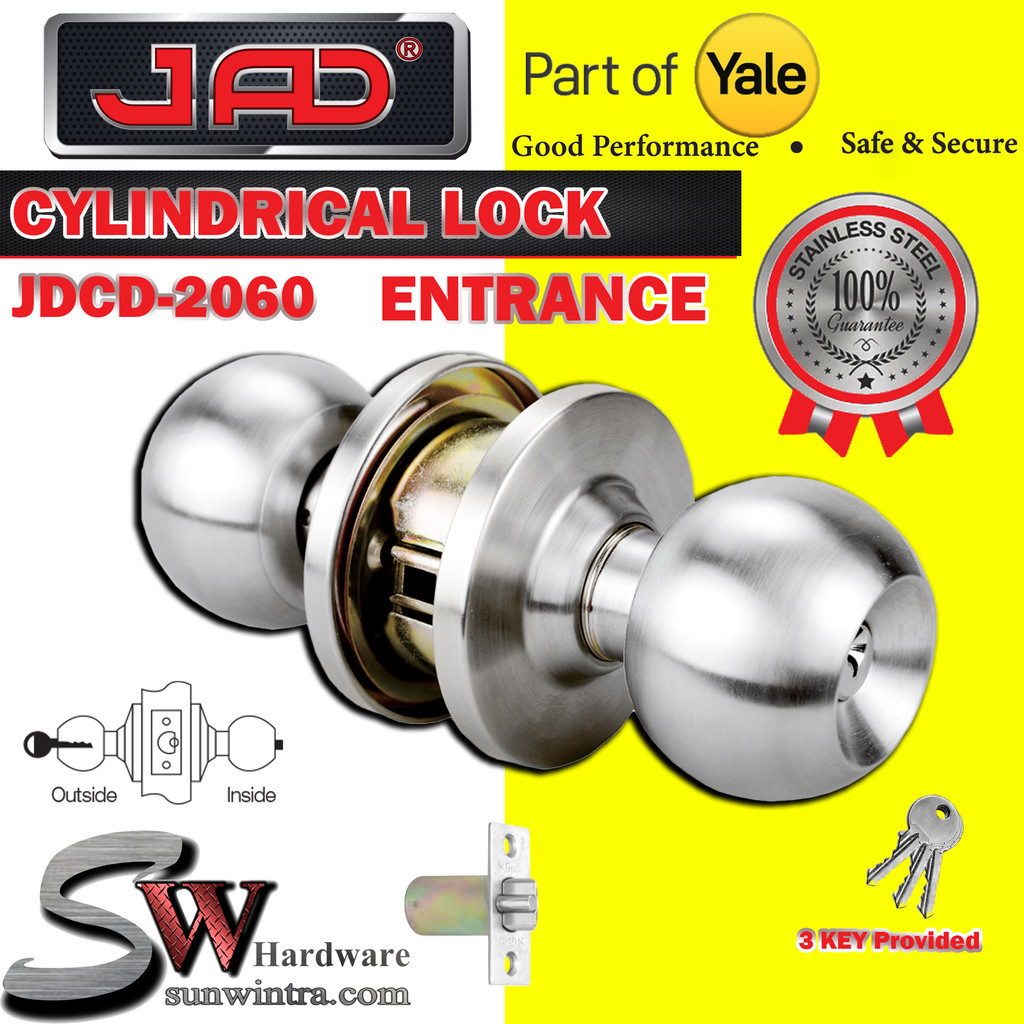 [ORIGINAL] JAD PART OF YALE STAINLESS STEEL CYLINDRICAL LOCK #ENTRANCE ...