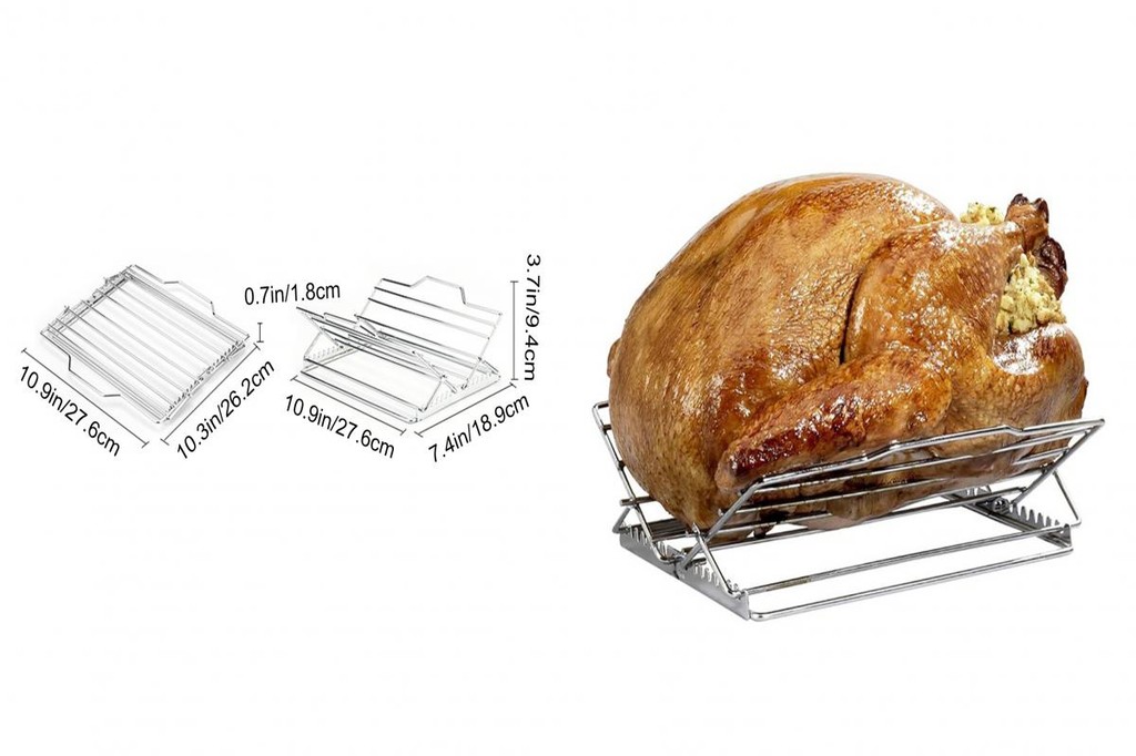 [providence] Bbq Grill Mesh Non-stick Coating Grill Rack V-shaped ...