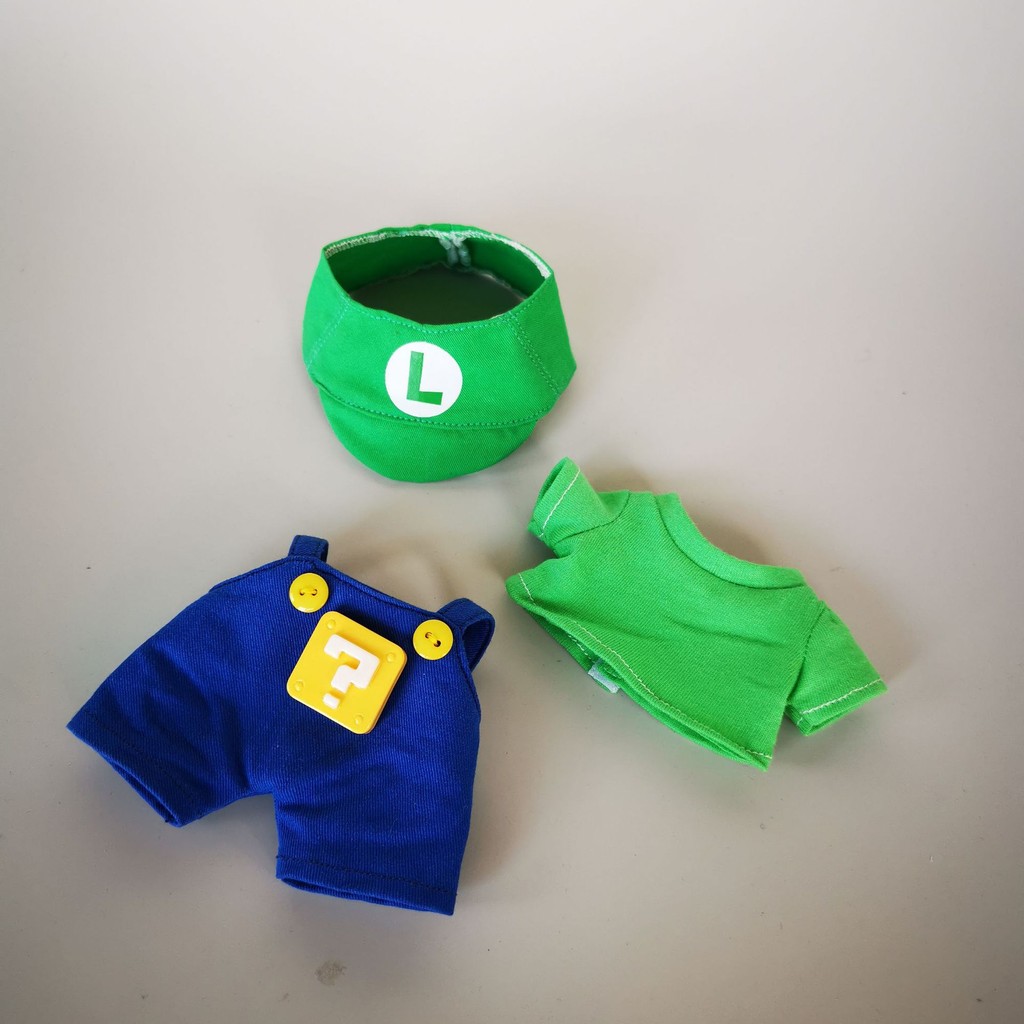 Labubu Super Mario Costume Set 17cm Labubu Macaron Clothes Pants Hat ...