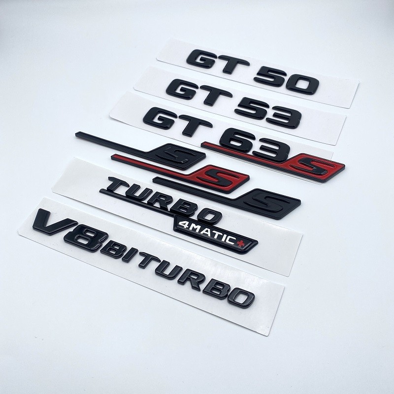 2017 Flat Letters GT50 GT53 GT63 GT63S V8 Biturbo 4matic+ ABS Emblem ...