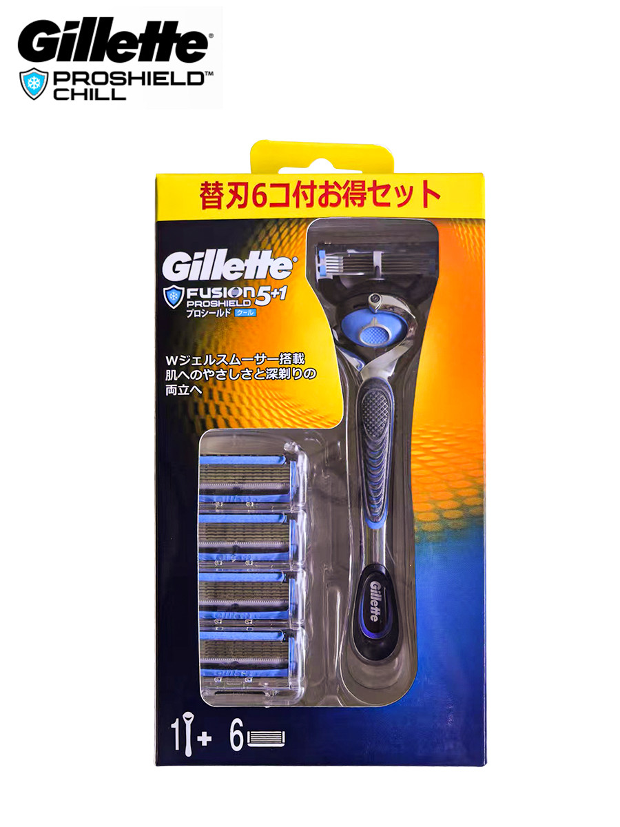 Gillette Fusion 5+1 ProShield Chill Razor 1 Handle + 6 Razor Heads ...