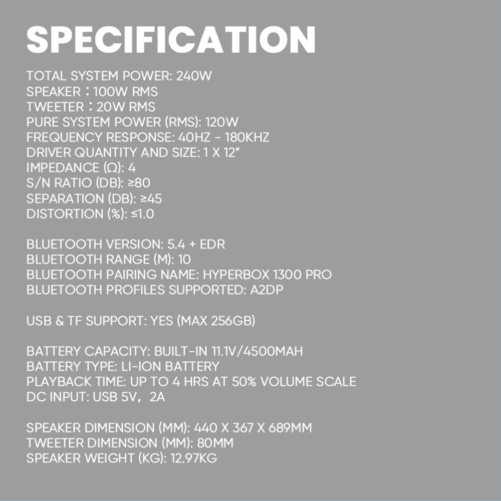 SonicGear 240W Bluetooth Karaoke Speaker Portable Party Speaker with ...